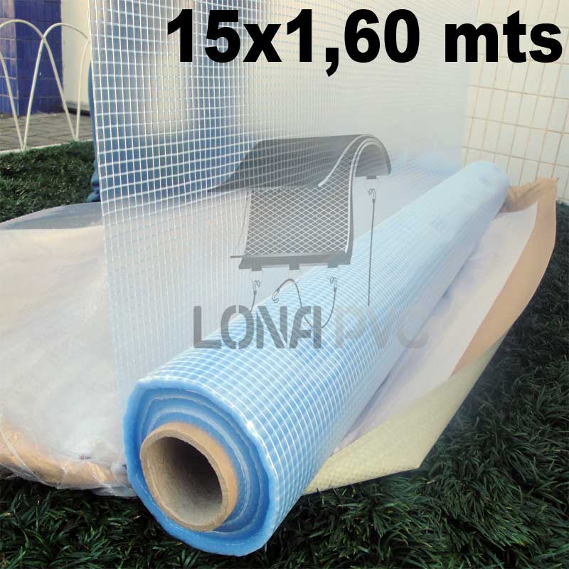 Tecido Lona de Vinil Transparente 15x1,60 Metros PVC Rolo Impermeável ...